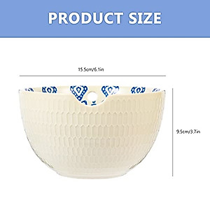 MAGICLULU Ceramic Yarn Bowl for Knitting and Crocheting Yarn Storage Bag for Beginner Crocheter Knitter Craft White