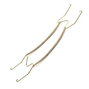 MroMax Plate Hanger 15.98" W Type Stainless Steel Plate Hangers Invisible Wall Hooks for Walls Compatible Decorative Plates Hooks Dish Display Holder Golden 5PCS