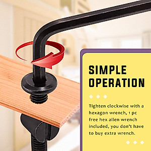 Swpeet 25Pcs Black M6 × 50mm Crib Hardware Screws, Hex Socket Head Cap Crib Baby Bed Bolt and Barrel Nuts with 1 x Allen Wrench Perfect for Furniture, Cots, Crib Screws (M6x50mm)