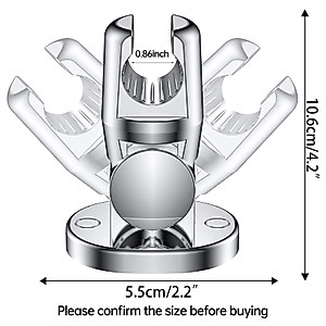 Shower Head Holder Wall Mounted, Screw Mounted Shower Spray Holder,Adjustable Handheld Shower Head Bracket,Shower Holder for Universal Wall Bathroom with Wall Anchors and Screws (Chrome Polished)