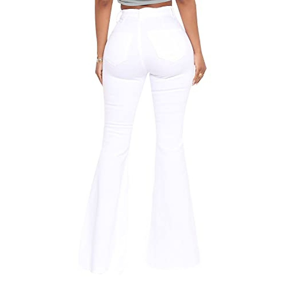 ZERMOM Women's Flare Jeans Mid Rise Bell Bottom Denim Pants