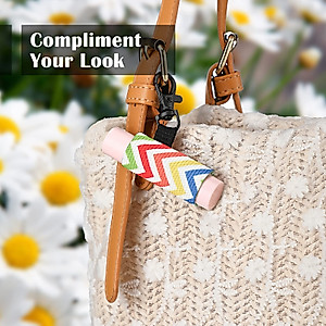 Sureio 10 Pack Lip Balm Holder Keychain Compact Clip On lipstick Holder Lip Gloss Holder Keychain Elastic lipstick Sleeve Clip(Classic Style)