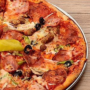 Cabilock Nonstick Pizza Pan Home Pizza Oven Pizza Baking Sheet Stainless steel Pizza non stick pizza pan round baking pan pizza for oven Pan Round Perforated Stainless Steel Griddle