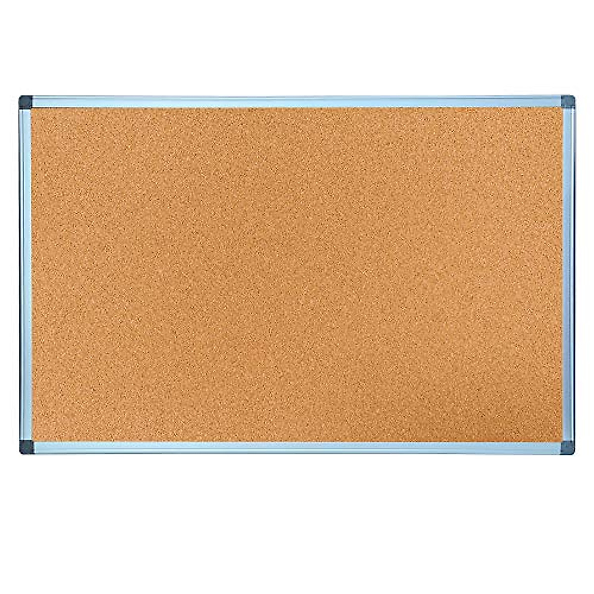 BIBOC Cork Bulletin Board,Felt Board, Pin Board, Notice Board, Memo Board for Homes or Offices,18 X 24 Inches, Silver Aluminium Frame