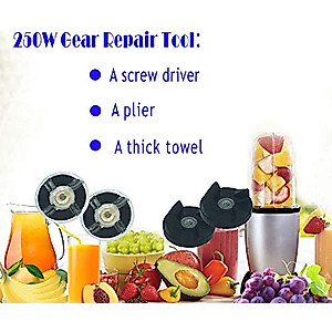 LONYE 250W Base Gear & Blade Gear Replacement Part for Magic Bullet Blender MB1001(Set of 2)