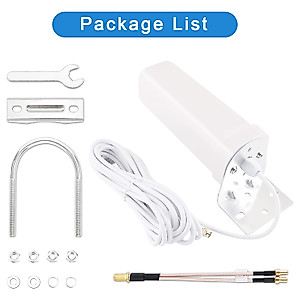 4G LTE Antenna: 4G Antennas Outdoor Dual SMA Male 3G / 4G / LTE Omni-Directional SMA Antenna for Router Mobile Hotspot Wireless Home Phone