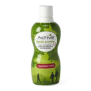 Medline Active Liquid Protein, Citrus Berry Punch, 30-oz, 15-g Protein (Pack of 4)