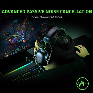 Razer BlackShark V2 X Gaming Headset: 7.1 Surround Sound - 50mm Drivers - Memory Foam Cushion - for PC, PS4, PS5, Switch, Xbox One, Xbox Series X|S, Mobile - 3.5mm Audio Jack - Classic Black
