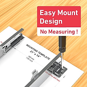 Mount Walker Pull Out Cabinet Organizer(14" W x 21" D), 2 Tier Slide Out Cabinet Shelves with Wood Handle, Sliding Drawer Pull Out Storage Shelf for Cabinet, Chrome