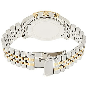 Michael Kors Men's Lexington Stainless Steel Analog-Quartz Watch with Stainless-Steel Strap, Two Tone, 20 (Model: MK8344)