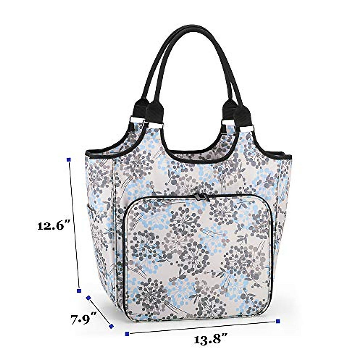 YARWO Knitting Tote Bag, Yarn Storage Organizer for Yarn Skeins, Knitting Needles, Crochet Hooks and Knitting Projects, Dandelion (Patent Pending)