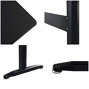 SogesGame Computer Desk L Shaped Corner Desk Gaming Desk Large Size Home Office Desk, XTD-DJ01-BK-S8-US