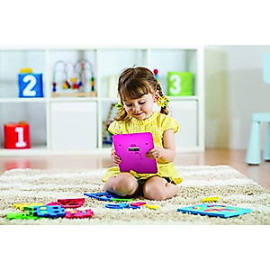 Lexibook Unicorn Educational Bilingual Interactive Learning Tablet, Toy to Learn Alphabet Letters Numbers Words Spelling and Music, English / Spanish Languages, Pink, JCPAD002UNIi2