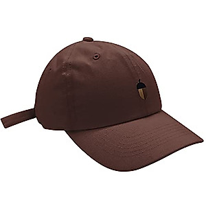 JPAK Acorn Baseball Cap Embroidered Cotton Dad Hat - Nut Tree Brown