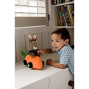 Animal Adventure | Peter Rabbit and Flopsy | Collectible 11" Singing Plush Peter Rabbit Driving a Carrot Car