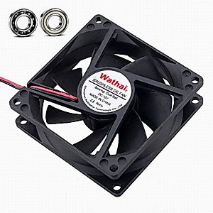 Wathai 80mm x 25mm DC Brushless Case Cooling Fan 12V 0.35A Ball Bearing 4500RPM High Speed