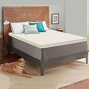 Mayton Soft 2-inch Foam Mattress Topper with Optimum Body Support | Comfortable and Breathable Bed Toppers for Mattress with Orthopedic Benefits, Helps Relieve Luber and Back Pain, Twin, White