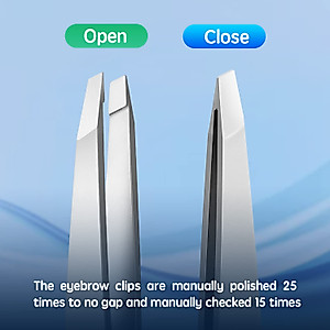 Velodios Professional Grade Slant Tweezers,Best Tweezers for Eyebrow, Facial Hair,Chin Hair and Ingrown Hair Removal, Premium Stainless Steel Slant Tip Tweezers for Women