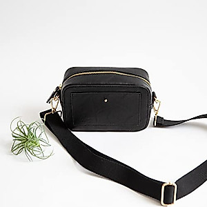 Funky Monkey Fashion Crossbody Camera Style Fashion Bag - Interchangable Strap - Black