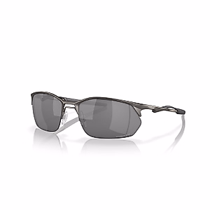 Oakley Men's OO4145 Wire Tap 2.0 Rectangular Sunglasses, Matte Gunmetal/Prizm Black, 60 mm
