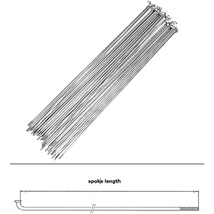 Kerjio 36PCS Bicycle 10g Spokes Road Spokes with Nipples Silver Bicycle Spokes 170MM