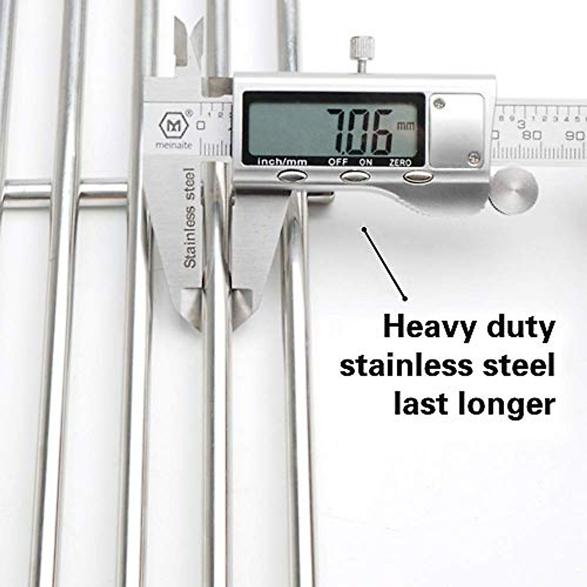 SHINESTAR Stainless Steel Grates Replacement for Weber Genesis E-330, E-310, Genesis 300 Series Grill Parts, 19.5 x 12.9 Inch, 2-Pack, 7mm