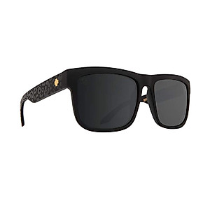 Spy Optic Discord Sunglasses Matte Black Leopard w/Happy Grey Green Silver Flash Lens + Sticker