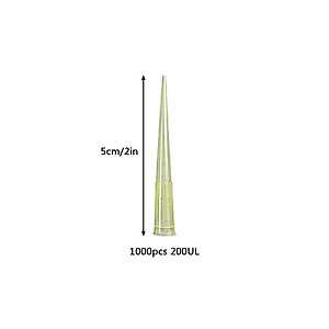 Pipette Tips 200 UL 1000 PCS Clear Yellow Laboratory Universal Plastic Liquid Pipette Pipettor Tips