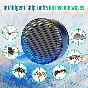 Ultrasonic Pest Repellent Indoor, Pest Control Ultrasonic Plug in 4 Packs, X-PEST Mouse Repellent-Electronic Rodent Deterrent, Efficient Pest Control for Fly Insect/Mice/Rat/Roach/Bug/Spider