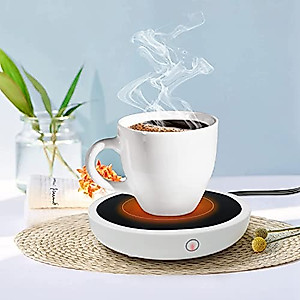 Coffee Mug Warmer, Electric Beverage Warmers for Office Home Desk Use, Smart Cup Warmer Thermostat Coaster for Hot Coffee Tea Espresso Milk