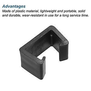 PATIKIL Patio Furniture Clips, 4 Pack 53mm Dia Sofa Rattan Furniture Clamps Wicker Fixed Connection Chair Fasteners for Outdoor Garden, Black