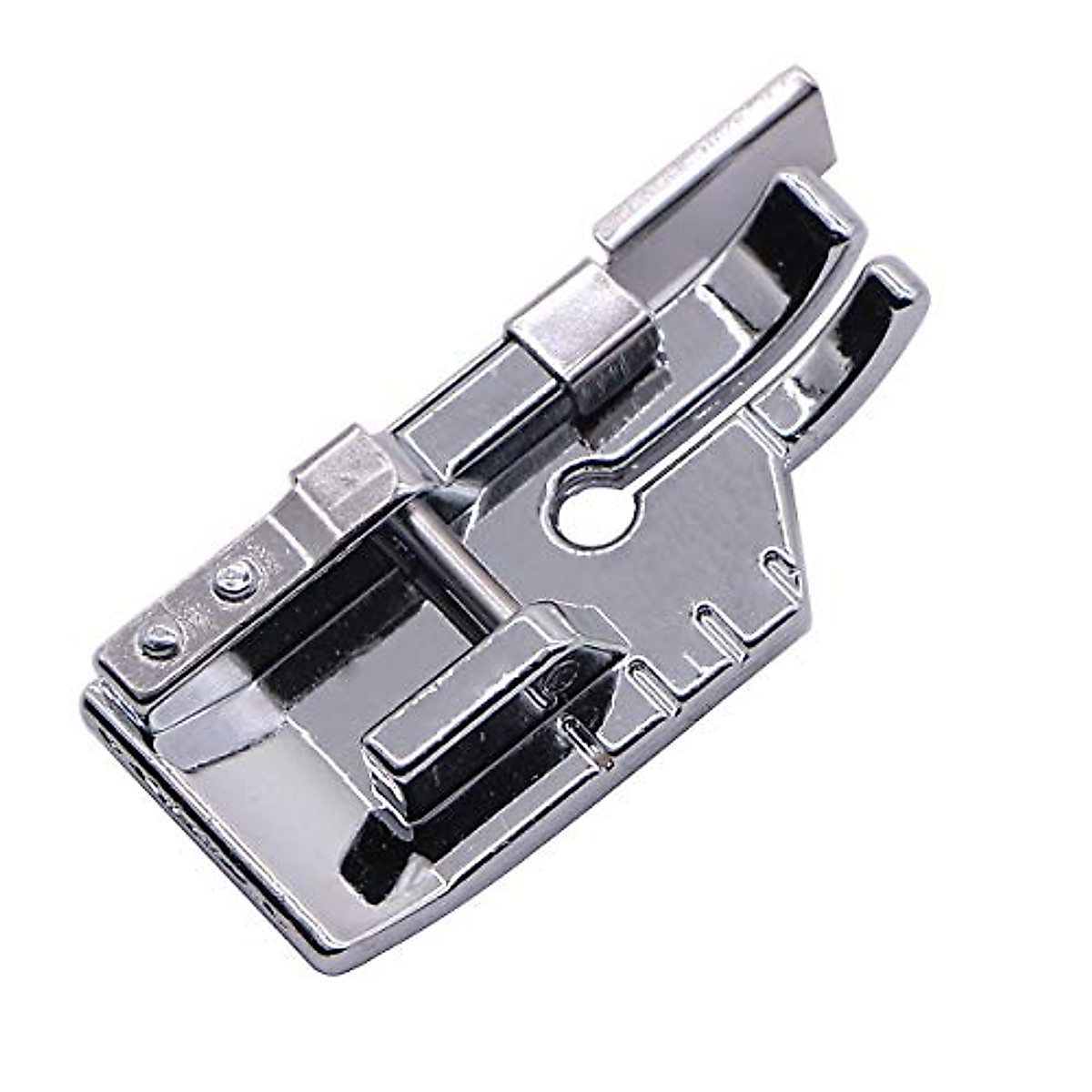 1/4'' (Quarter Inch) Quilting Patchwork Sewing Machine Presser Foot with Edge Guide for All Low Shank Snap-On Singer, Brother, Babylock, Euro-Pro, Janome, Juki, Kenmore, New Home, White, Simplicity