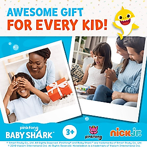 Baby Shark Coin Purse Set – Set of 3 Baby Shark Plush Toys, Including Baby, Mommy, & Daddy Shark – Washable Polyester with Zipper – Party Favors and Gifts by PMI, 6.2 in., 3 Pack, Ages 2+