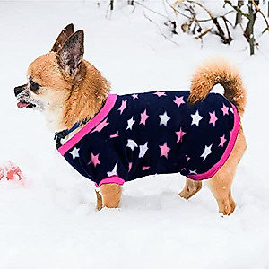 Firpus 3 Pack Fleece Dog Sweaters, Winter Dog Clothes for Small Dog Girl, Warm Tiny Puppy Clothes, Cute Chihuahua Yorkie Sweater, Pet Shirt Clothing Cats Apparel (X-Small)