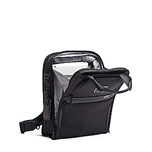 TUMI Alpha 3 Medium Travel Tote - Ideal Companion for All Your Travels - Crossbody Satchel Bag for Men and Women - Black