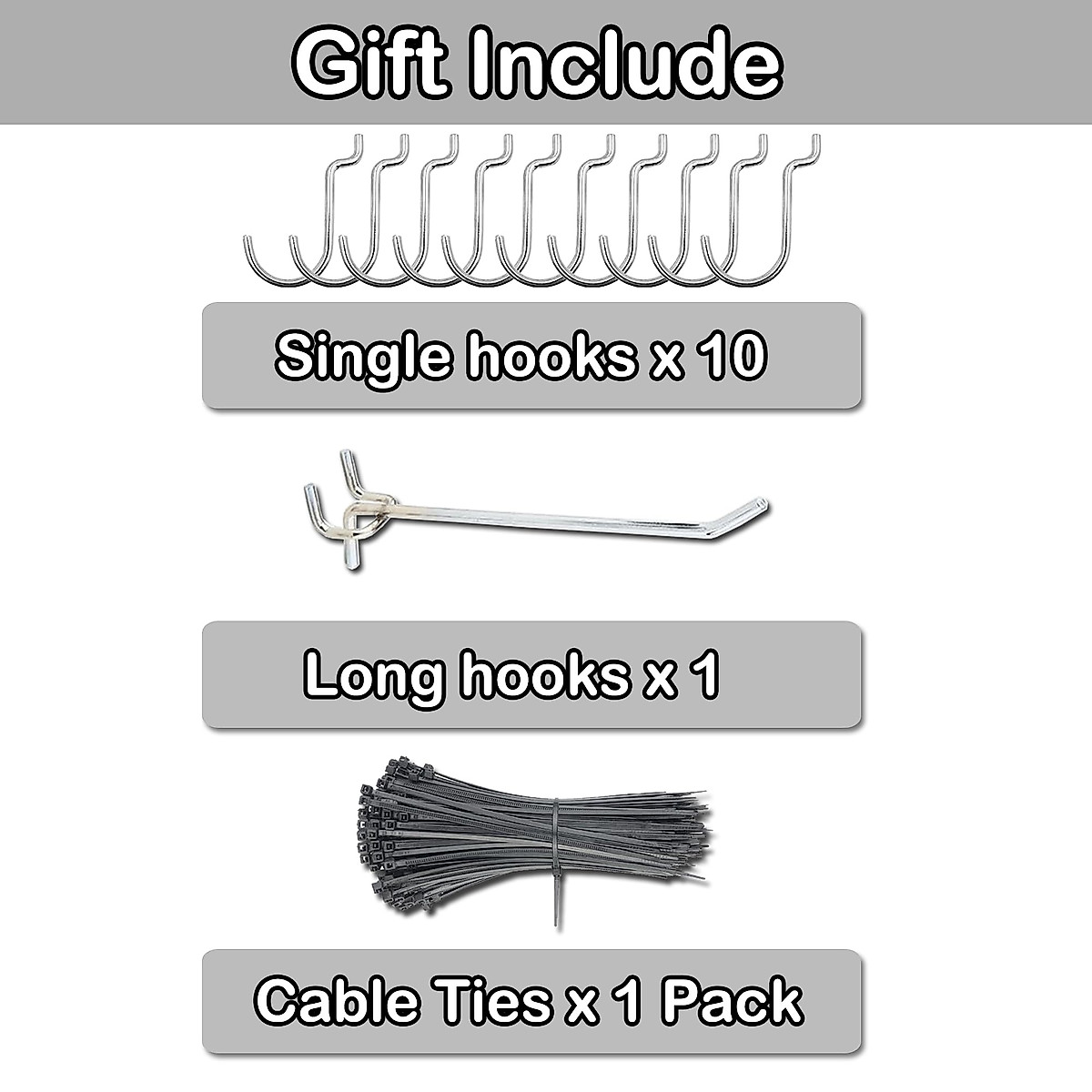 NAIYUFA 5-Tier Free Standing Bakers Rack with Pegboard, Metal Kitchen Storage Shelf Organizer, Industrial Microwave Oven Stand with Hooks and Baskets