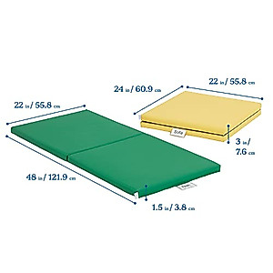 ECR4Kids SoftZone Folding Rainbow Rest Mats, Classroom Furniture, Assorted, 5-Piece