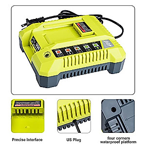 Compatible with Ryobi Battery Charger OP401 40V, WaxPar OP401 Battery Charger Compatible with Ryobi 40V Lithium Battery OP4015 OP4026 OP4026A OP4030 OP4040 OP4050 OP4050A