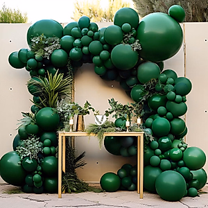 Purple Green Balloons Garland Double Stuffed Dark Green Purple Balloons Different Sizes Latex Purple Green Balloon Deep Purple Balloon Arch Kit for Birthday Baby Shower Christmas Wedding Party Decorat