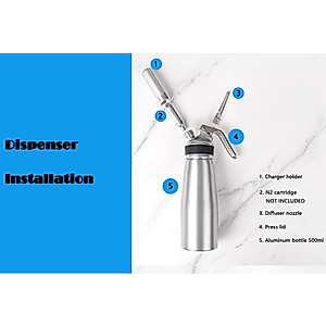 JILLMO Nitro Cold Brew Coffee Maker, 32oz Mason Jar Cold Brew Pithcer, Aluminum Dispenser Bottle with Nitro Diffuser Nozzle, N2 Cartridges NOT INCLUDED.