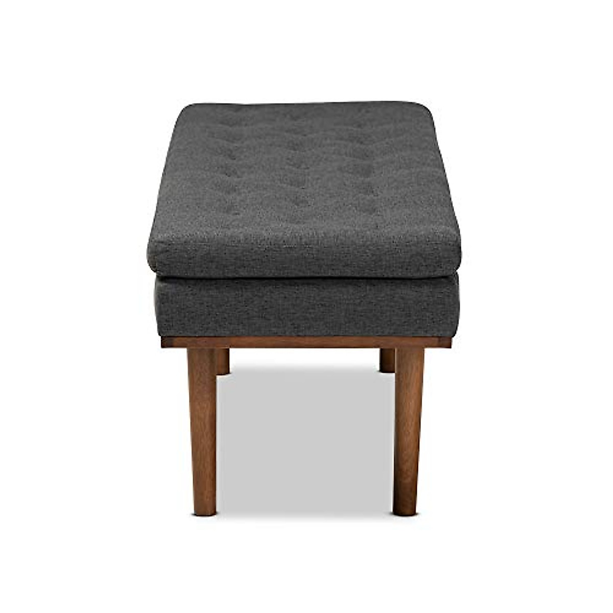 Baxton Studio Benches, One Size, Dark Grey/Walnut