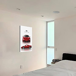 Car Poster Ferrari F40 Supercar Posters Racing Car Canvas Wall Art For Boy's Bedroom SuperCar Wall Decor Frame-style 16x24inch(40x60cm)