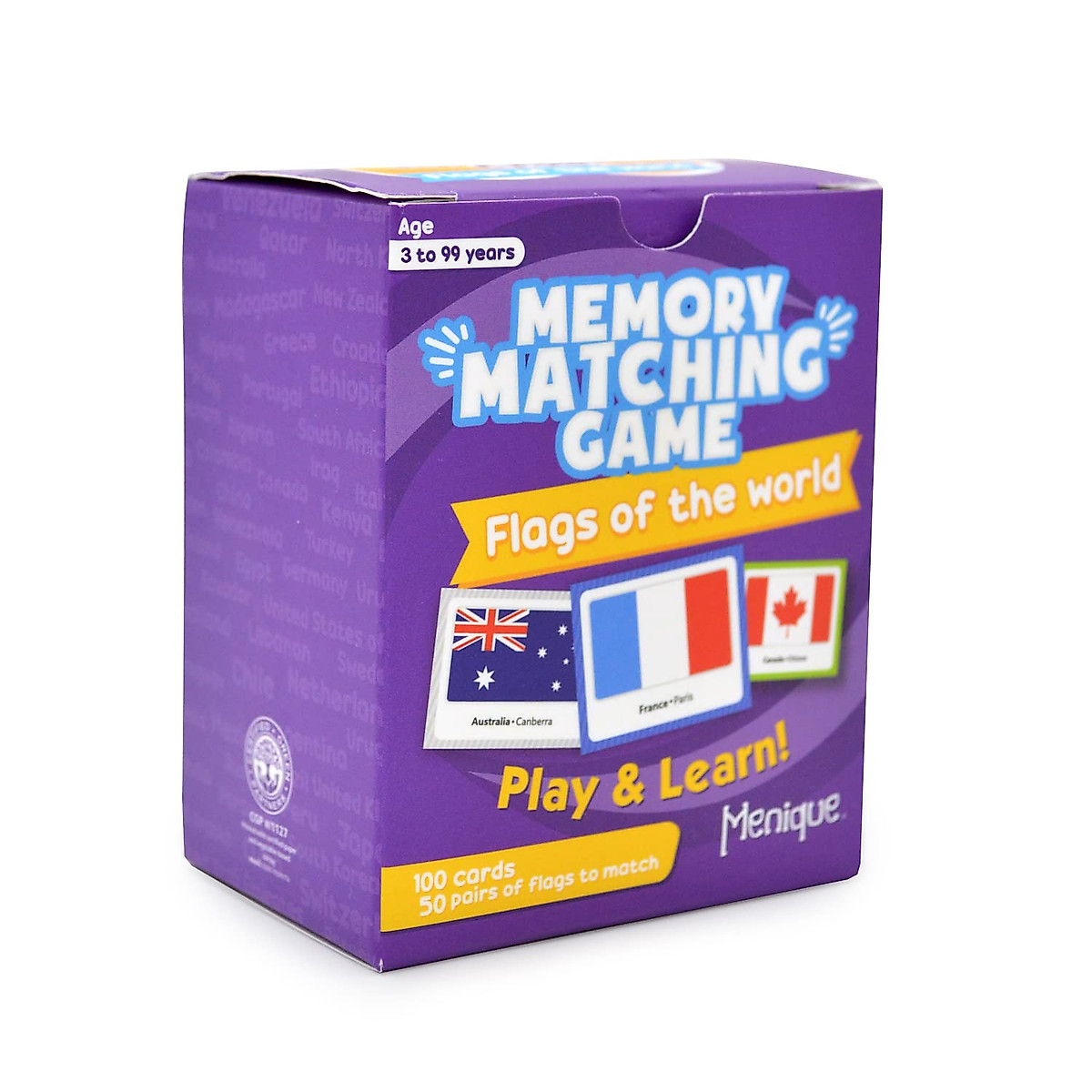 Menique, Flags of The World, Memory Matching Game