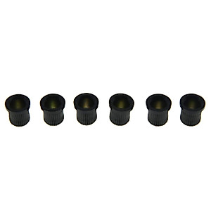 KAISH 6x Black Guitar String Through Body Ferrule 5/16" String Ferrules for Tele/Telecaster Made in USA