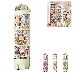 Vertical Toy Storage Tube, Stuffed Animal Storage Tube, Stuffed Animal Organizer, Stuffed Animal Holder, Toy Organizers and Storage, Plushies Storage for Kids Room, Living Room, Bedroom(Green,51.2in)
