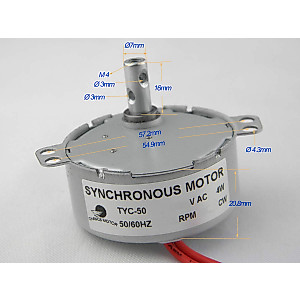 CHANCS TYC-50 Synchronous Motor Cup Turners for Tumblers 110V AC 15-18RPM CW/CCW 4W for Electric Fireplace