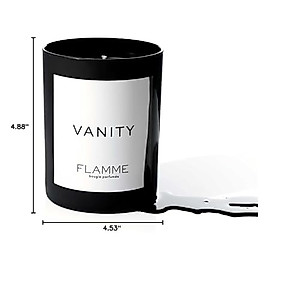 FLAMME Candle Co. Vanity | Tobacco & Vanilla Scent | 10 oz | 60 Hour Burn Time | Luxury Candle with Colored Wax | All Natural Soy