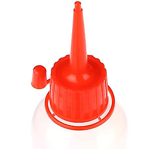 RAYNAG 100ml Clear Plastic Bottles with Applicator Tip & Attached Cap, 12 Pack Squeeze Bottles for Storing Acrylic Paint Pouring, Glue, Crafts Projects