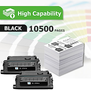 Aztech Compatible Toner Cartridge Replacement for HP 81A CF281A 81X CF281X Enterprise MFP M605 M604 Toner M604N M604DN M605N M605DN M605X M630 M606 M630h M630dn M630z Printer (Black, 2-Pack)