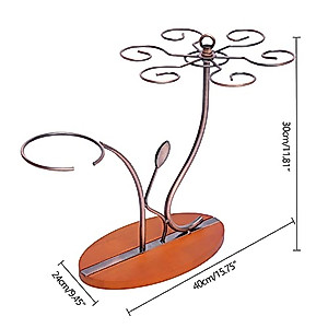ONENUSYON 6 Hook Table Wine Glass Racks Creative Wine Glass Rack Ornaments, Upside Down Goblet Racks Simple Independent Storage Racks